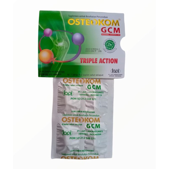 Jual Osteokom GCM Triple Action isi 4 tablet untuk nyeri sendi | Shopee ...