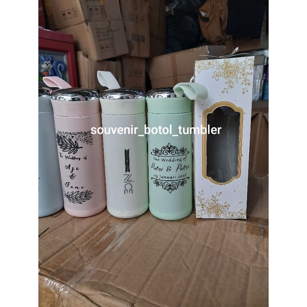 Jual Souvenir botol minum tumbler nice custom sablon kemas bok motif ...