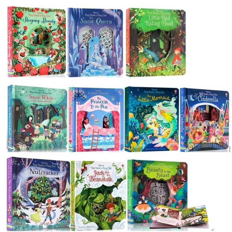 Jual Usborne Peep Inside Fairy Tale SET isi 10 Snow White Sleeping ...