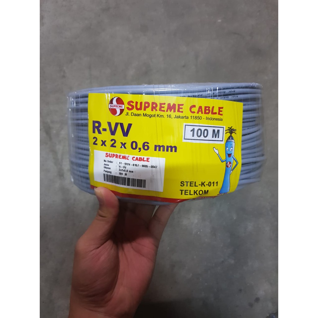 Jual SUPREME KABEL TELEPON (INDOOR) ITC RVV 2X2X0,6 @100MTR (2PAIR) | Shopee Indonesia