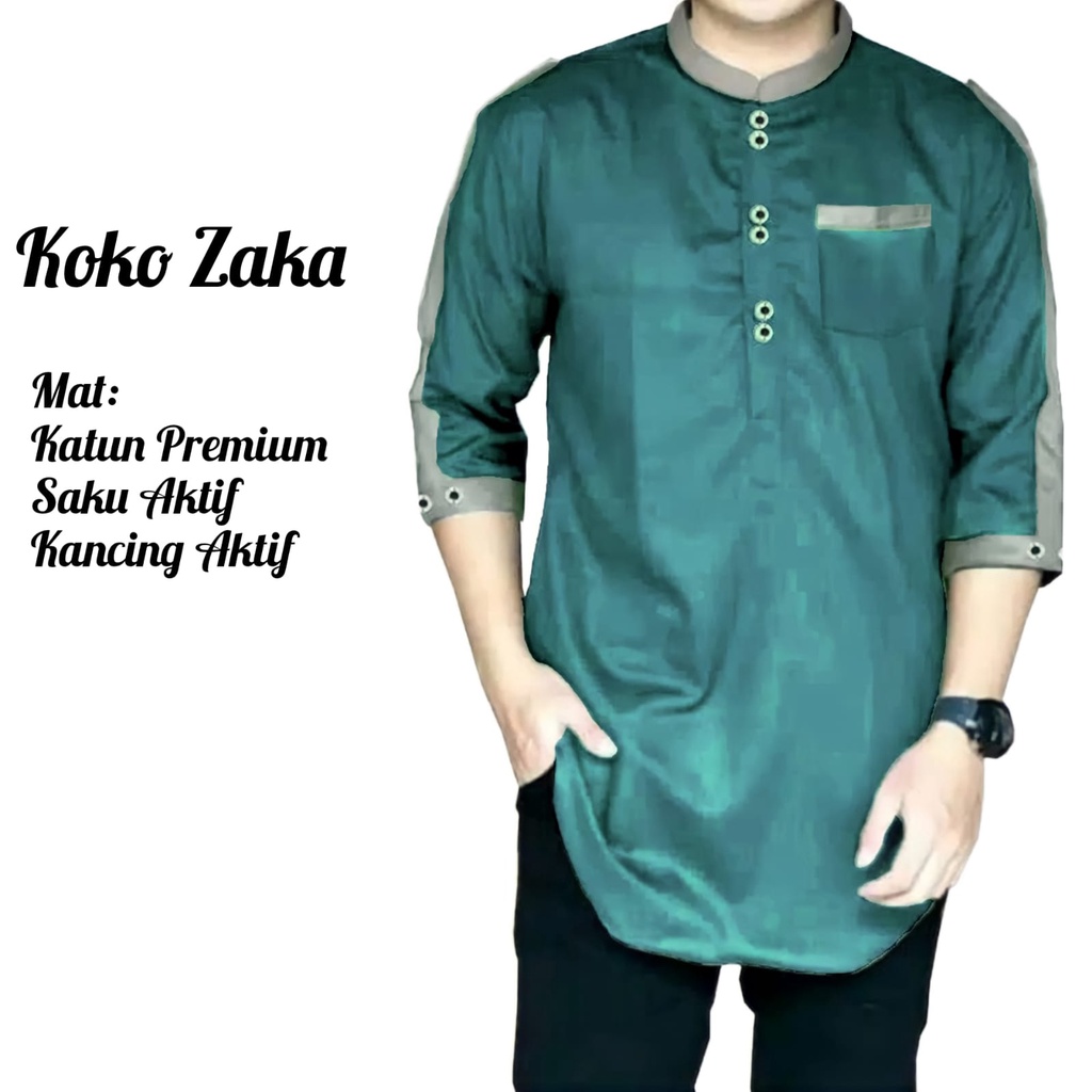 Jual STELLASHOPPIE | Baju Koko Zaka Muslim Laki-Laki Pria Dewasa Lengan ...