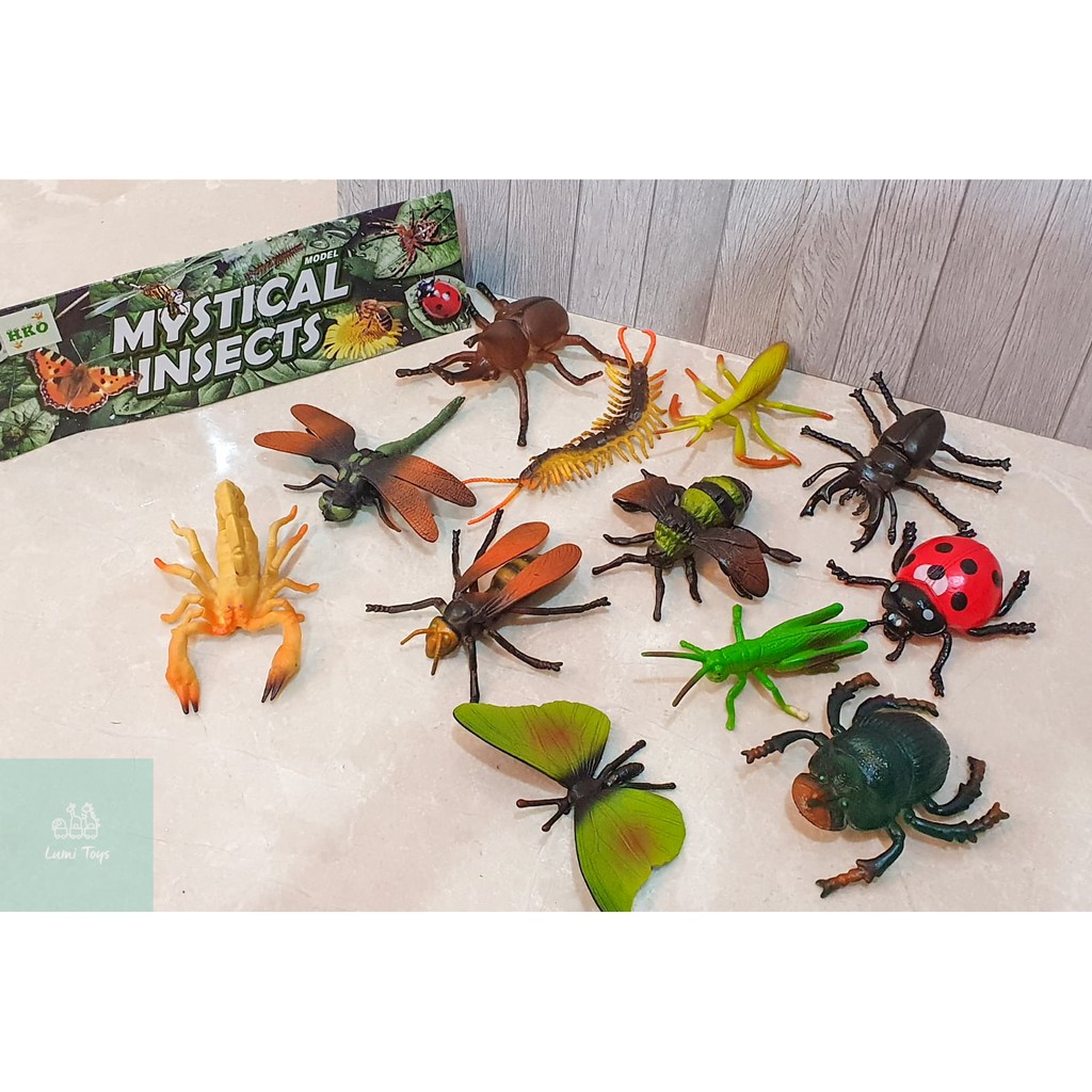 Jual Mainan Anak Figur Binatang Serangga Mystical Insects Isi 12PCS ...