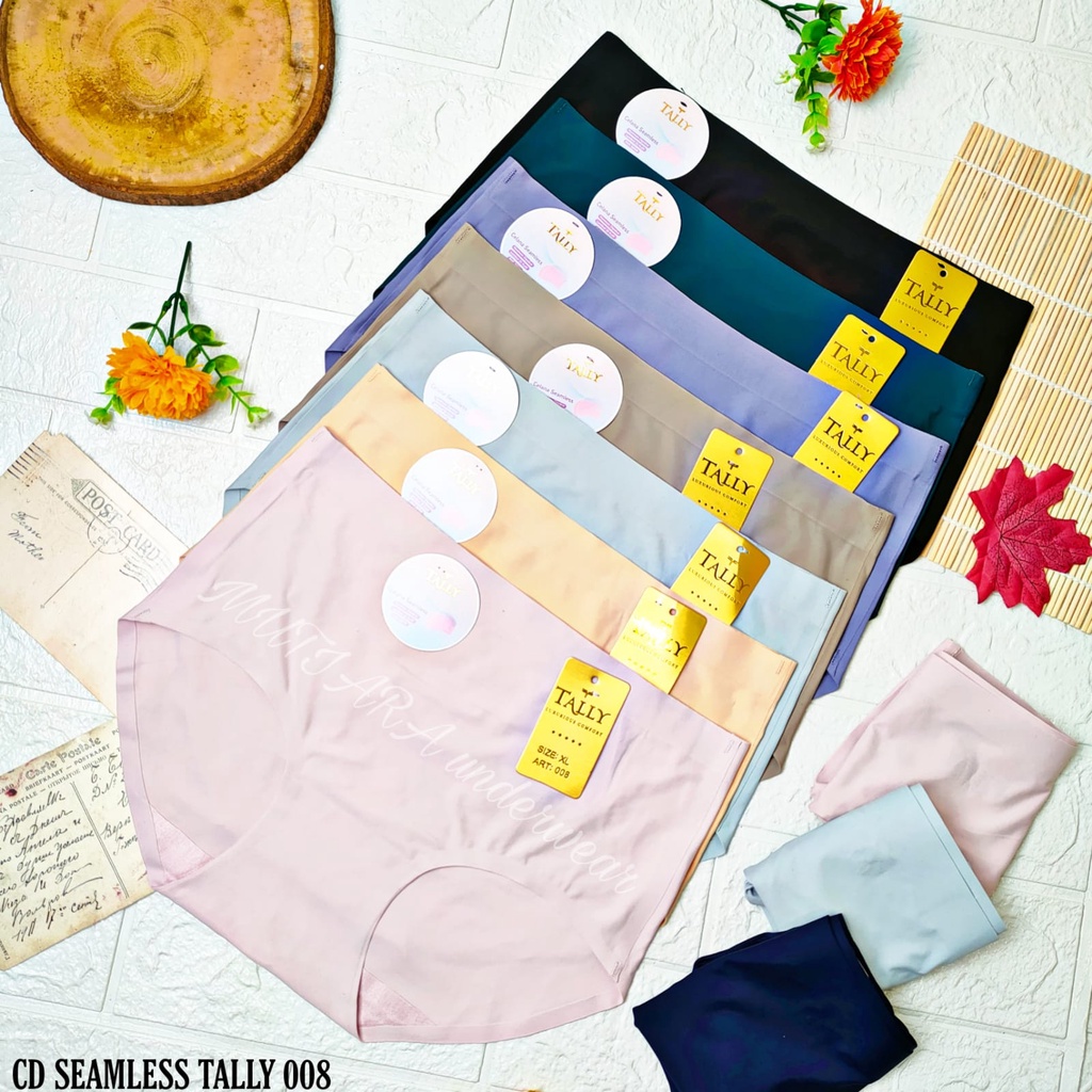 Jual Celana Dalam Seamless Tally 008 Size M-XXL Celana Dalam Wanita Seamless Tanpa Jahitan Anti ...