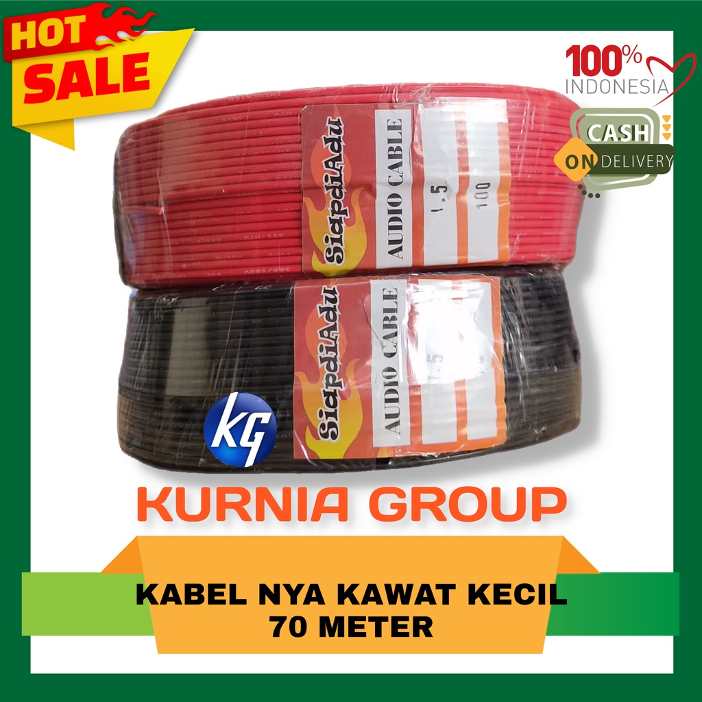 Jual 1Roll KABEL NYA 0.75mm Panjang 70 Meter Cable Kawat Kecil Tunggal ...