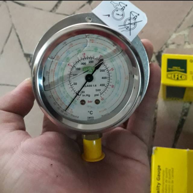 Jual Pressure Gauge Refco With Oil High Pressure MR-305-DS | Shopee Indonesia