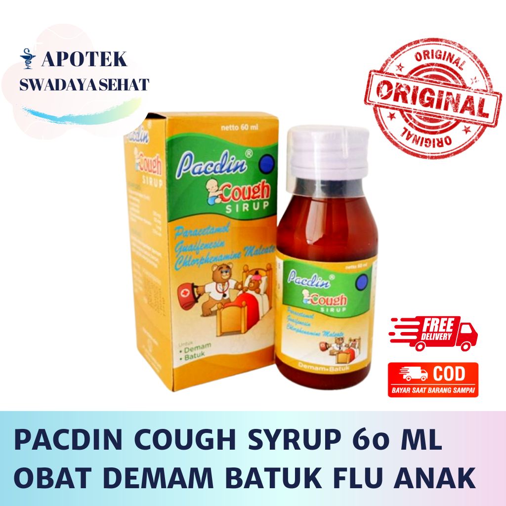 Jual PACDIN COUGH SYRUP 60ML - Obat Demam Panas Batuk Pilek Flu Anak ...