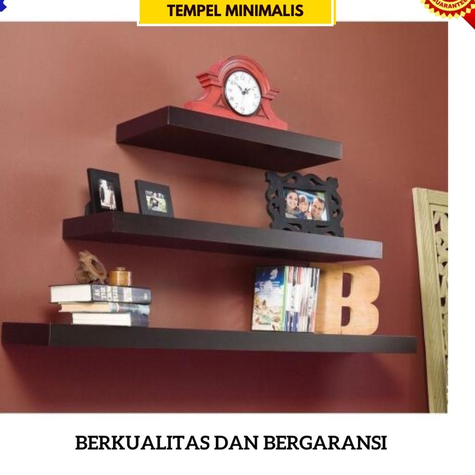 Jual 《POP》 rak dinding tempel kayu minimalis partisi ruangan hiasan ...