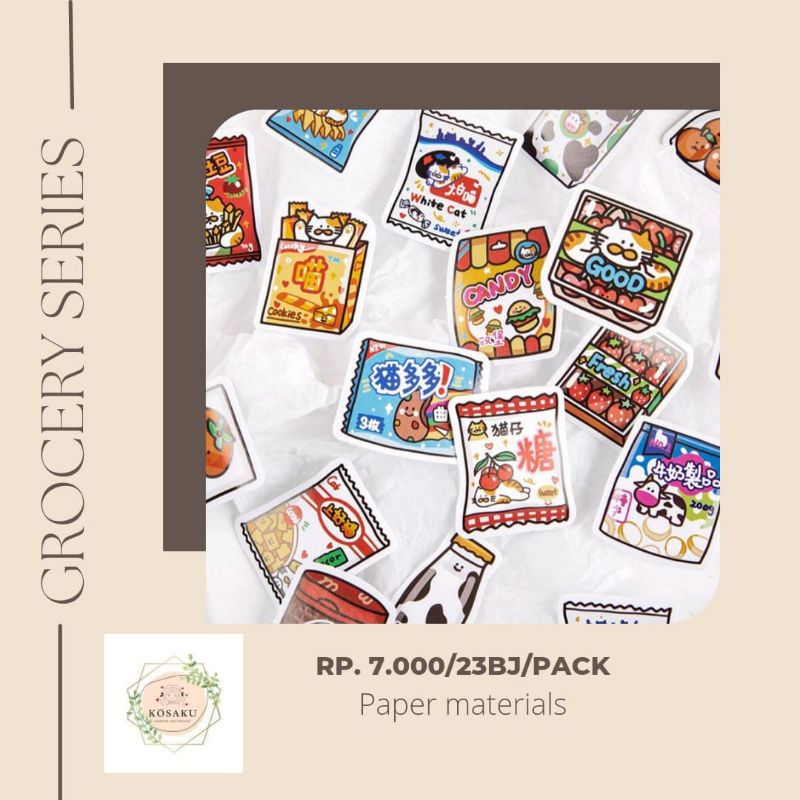 Jual Sticker aesthetic Groceries series sticker | Shopee Indonesia