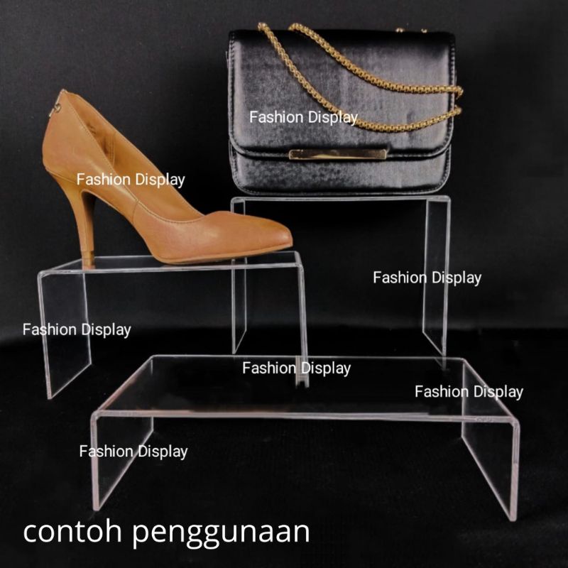 Jual Akrilik Tas Dompet Display Pajangan Tas Dompet Stand Akrilik Balok ...