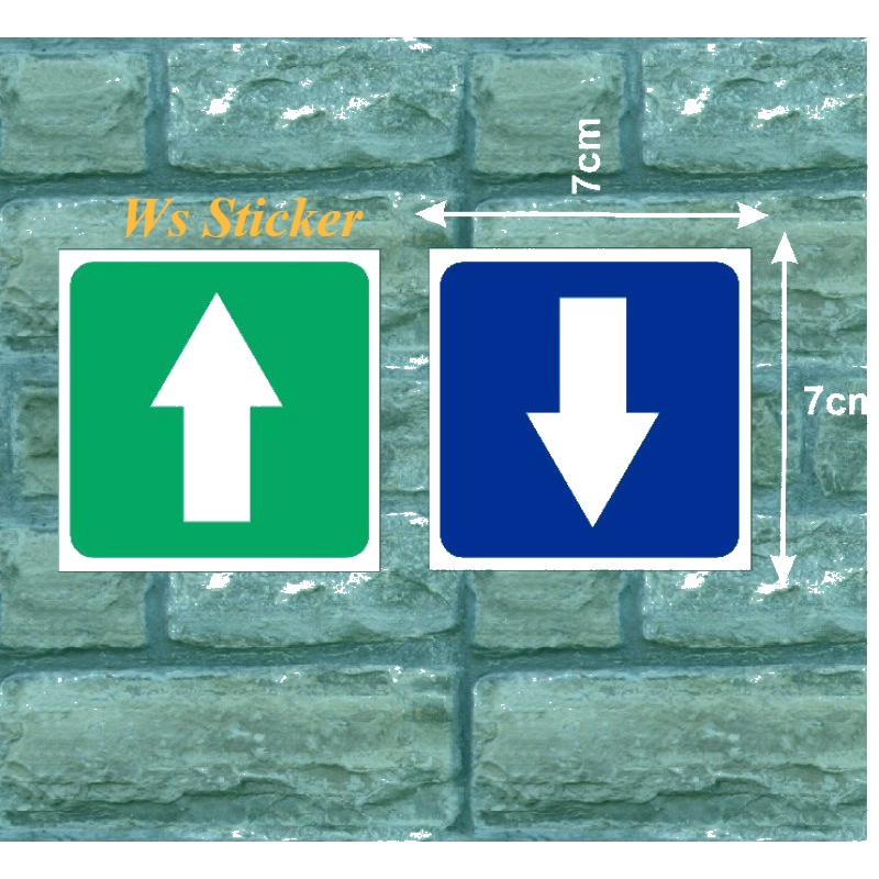 Jual SIGN STIKER STICKER ARAH PANAH TANGGA NAIK TURUN /stiker variasi ...