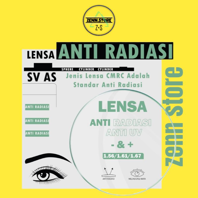 Jual Lensa Kacamata Standar Optik CRMC Anti Radiasi Faset 1 Pasang ...