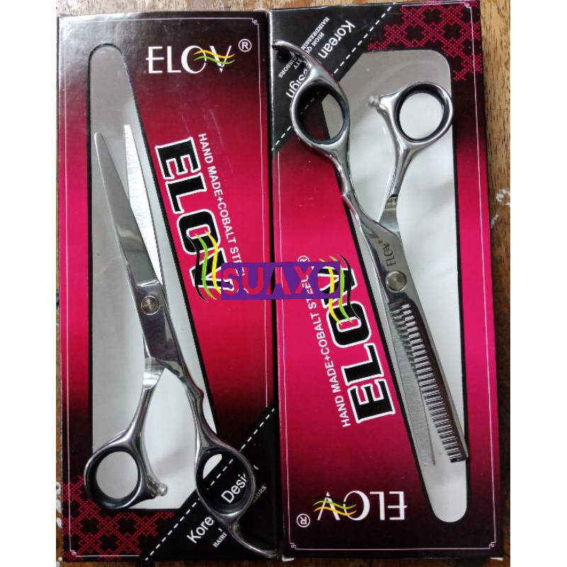 Jual Gunting Rambut Elov ORI Salon Barber (UK. 6 INC) | Shopee Indonesia