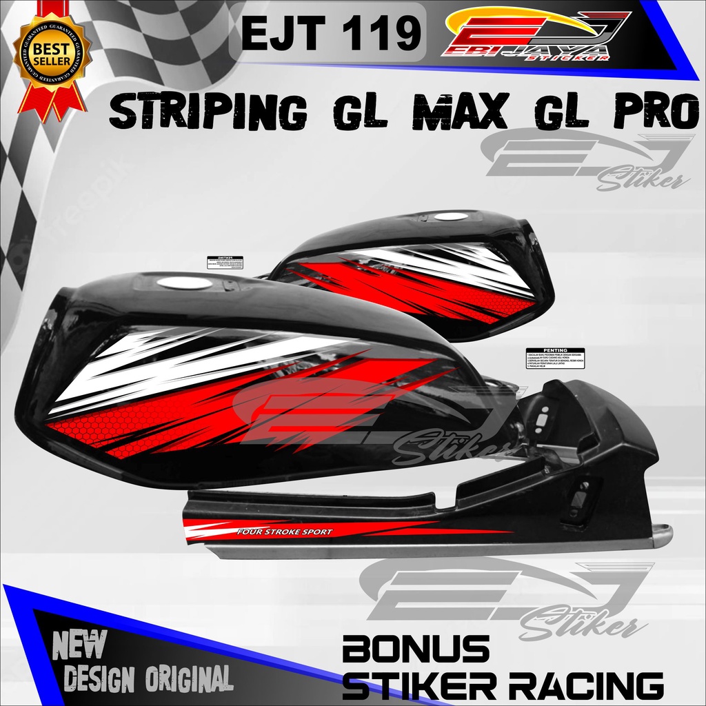 Jual NEW VARIASI STRIPING STICKER GL PRO / STIKER STRIPING GL MAX ...