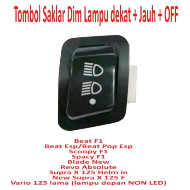 Jual Saklar Lampu Dim/ Dimer 3 Titik Untuk Motor Honda (Beat FI, Beat ...
