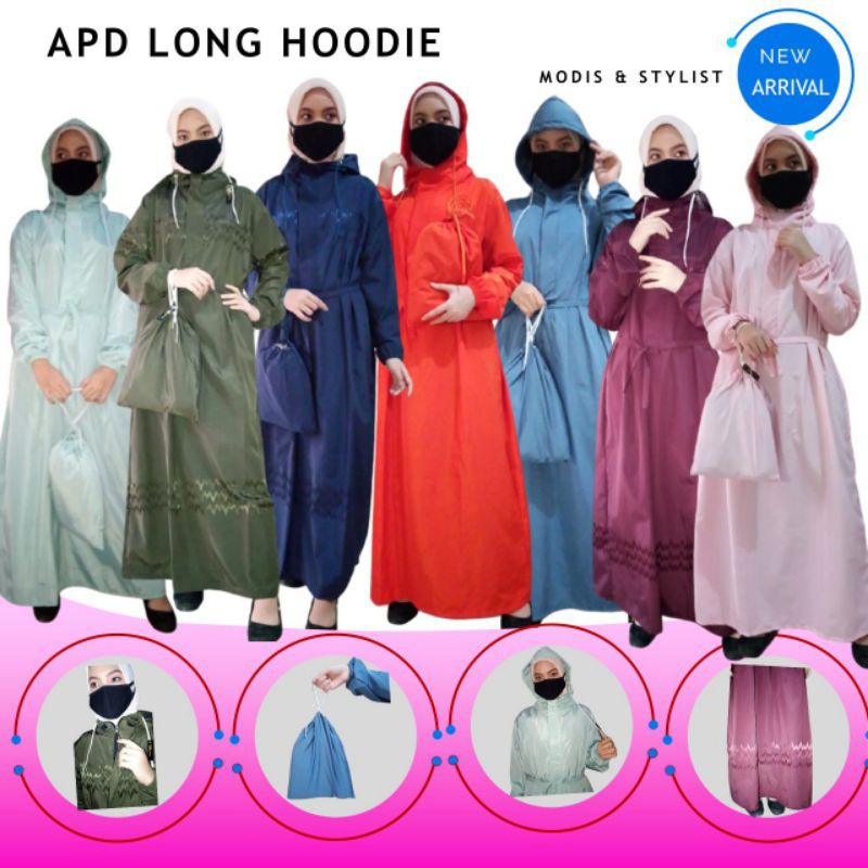 Jual Baju APD Parasut | Gown Long Hoodie Parasut | APD Gown Medis ...