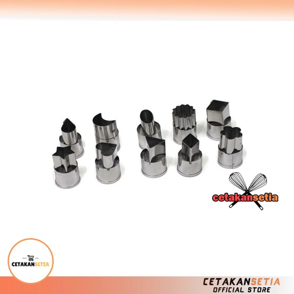 Jual Cetakan Ring Cutter Pemotong Sayuran Wortel Nugget 10 Motif ...