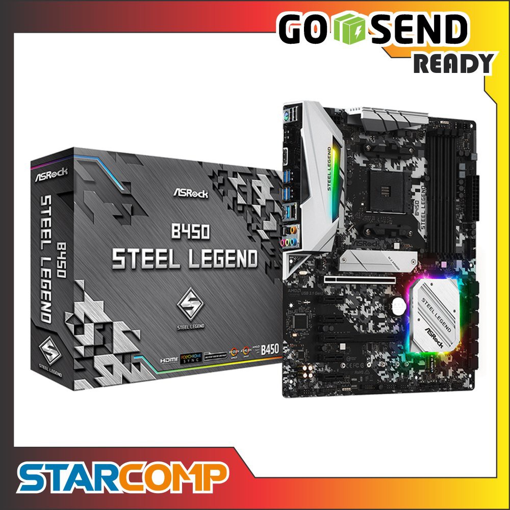 Jual ASRock B450 Steel Legend - AM4 - AMD Promontory B450 - DDR4 - USB3 ...