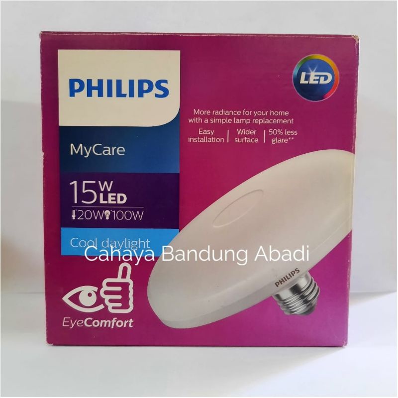 Jual Lampu Philips LED UFO 15 Watt 15W Putih Cool Daylight 6500K E27 ...
