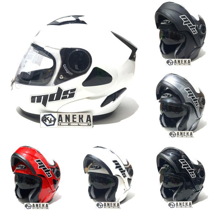 Jual Helm | Helm Mds Pro Rider | Modular Double Visor - Hitam Doff, L ...
