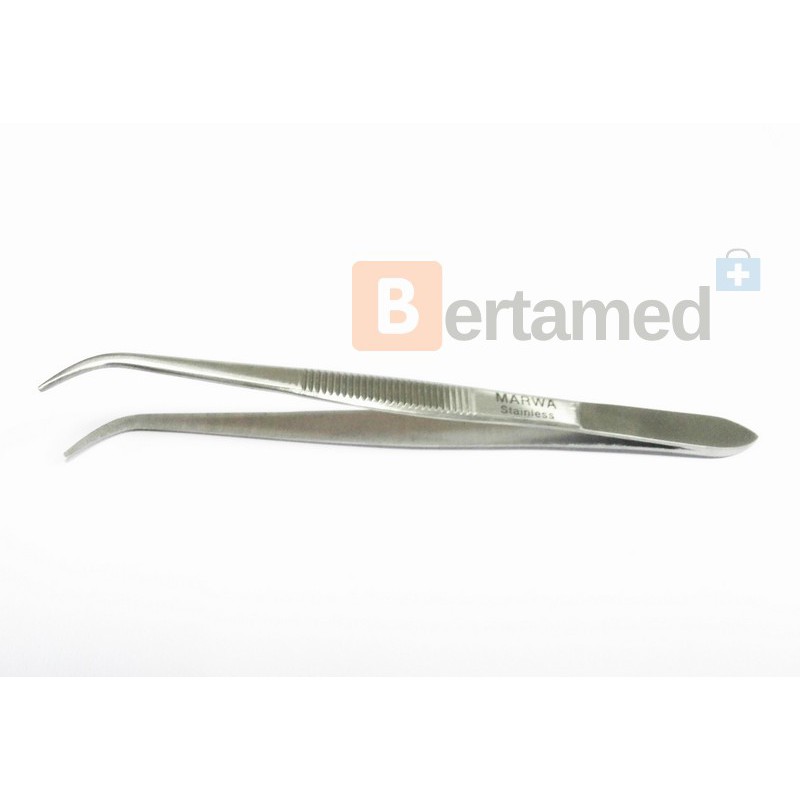 Jual Splinter Dressing Forcep Curved - Serrated Jaws / Pinset Mata Bengkok / Pinset Bedah ...