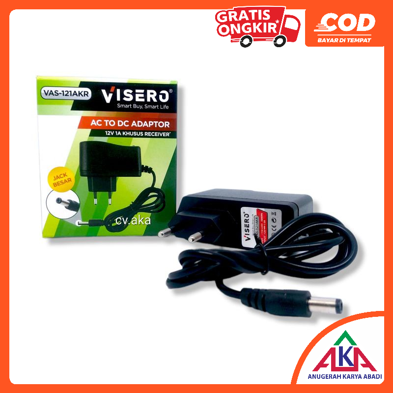 Jual Adaptor 12V 1.0A Premium merk VISERO cocok untuk CCTV | Shopee ...