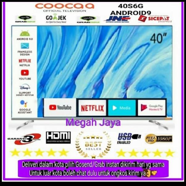 Jual COOCAA LED TV 40 inch 40S6G SMART ANDROID NETFLIX DIGITAL | Shopee Indonesia