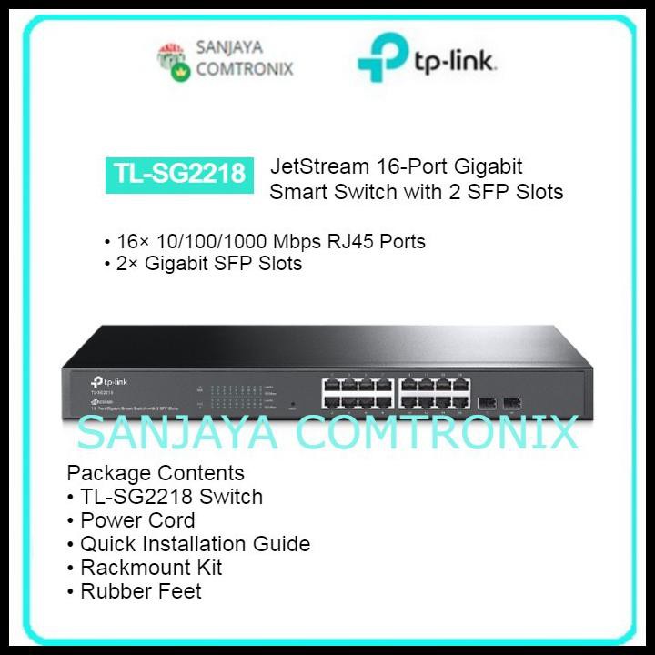 Jual Tp-Link Tl-Sg2218 Jetstream 16-Port Gigabit Smart Switch With 2 ...