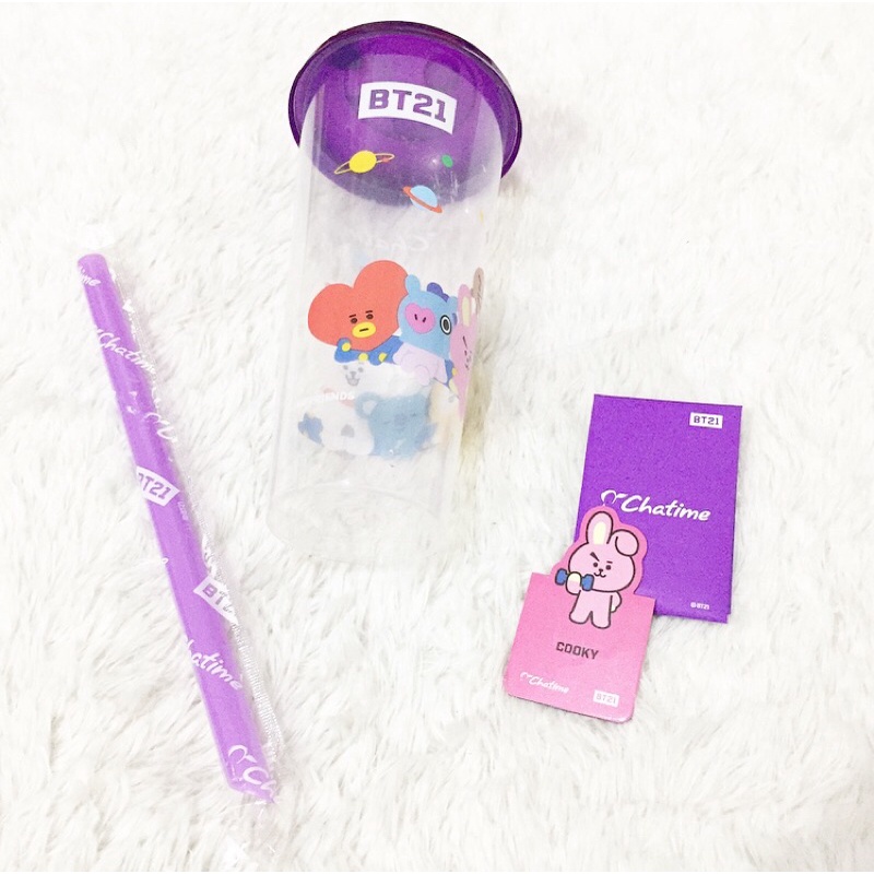 Jual Limited Edition Original Chatime BT21 Line Friends Merchandise Set ...