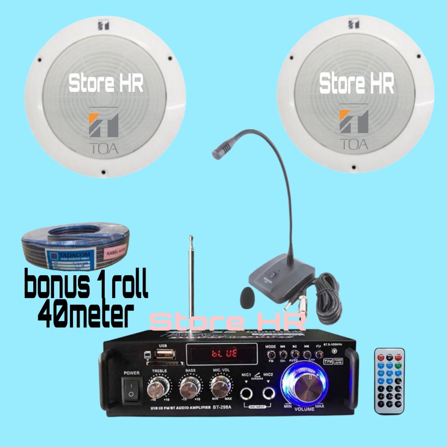 Jual paket speaker ceiling toa zs 646r + mic meja shure ( 2 unit ...