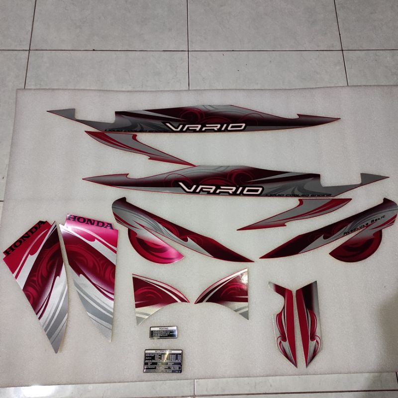 Jual Stiker stripping striping decal Graphic Honda Vario 110 merah 2010 ...