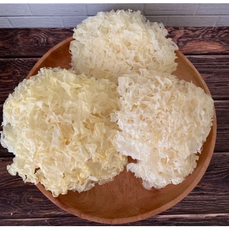 Jual jamur salju 100gram / jamur putih / snow white fungus | Shopee ...