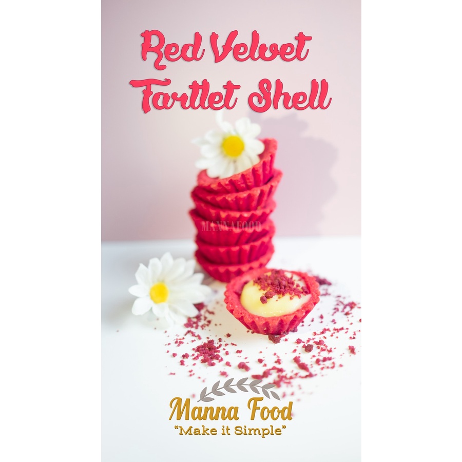 Jual Manna Food Red Velvet Tarlet Shell/ Kulit pie Red Velvet isi 36 ...