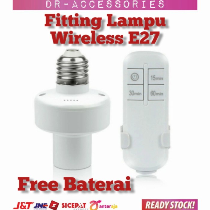 Jual Fitting Lampu Bohlam E27 Wireless Remote Control | Shopee Indonesia