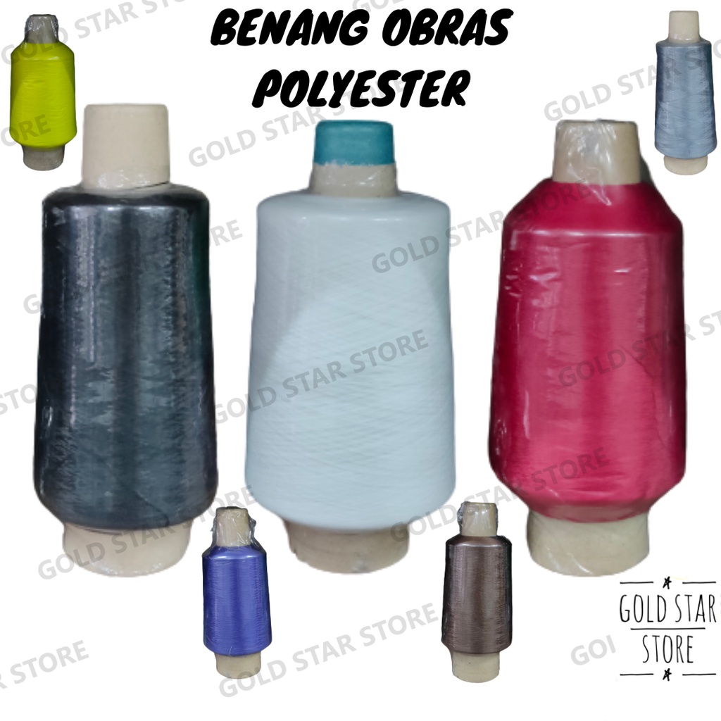Jual Benang Obras 0,5 Kg Benang Polyster 5 Ons Polyester Polister Warna ...