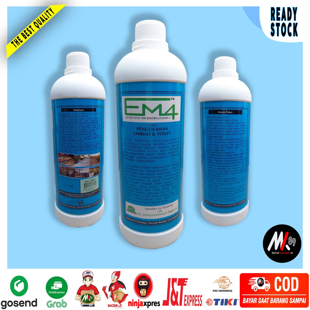 Jual EM4 Pengolahan Limbah Padat Cair Dan Toilet Original 1 Liter COD ...