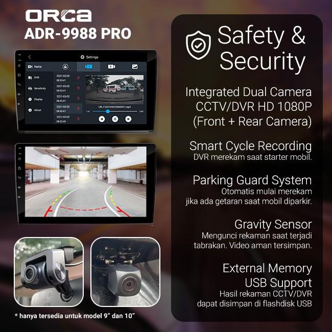 Jual Head Unit Android Auto CarPlay 7 inch ORCA ADR-9988 PRO+ Plus ...