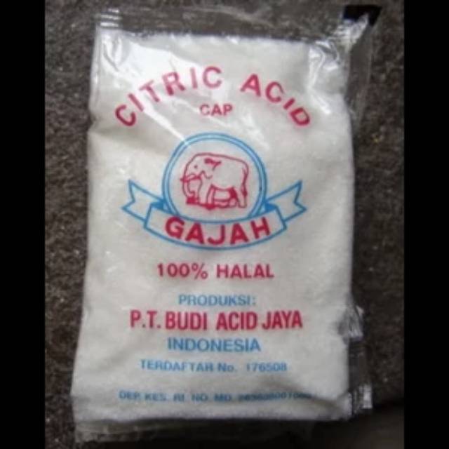Jual Citric Acid/Sitrun Cap Gajah 1 Sachet - 50 gram | Shopee Indonesia