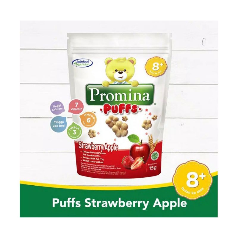 Jual Promina Puffs Strawberry Apple 15 g | Shopee Indonesia