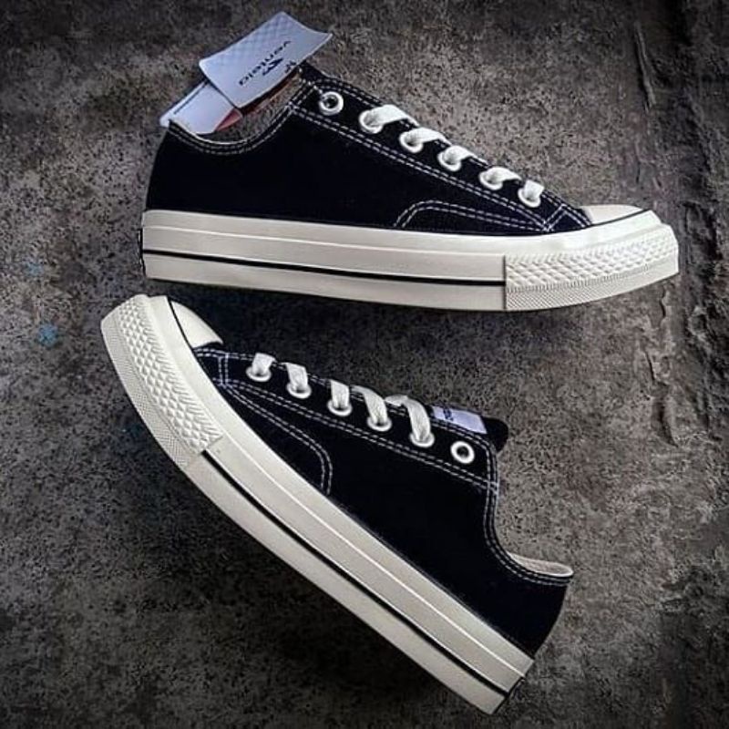 Jual SEPATU VENTELA 70 S BLACK WHITE NATURAL 100% ORIGINAL LOW CUT | Shopee Indonesia