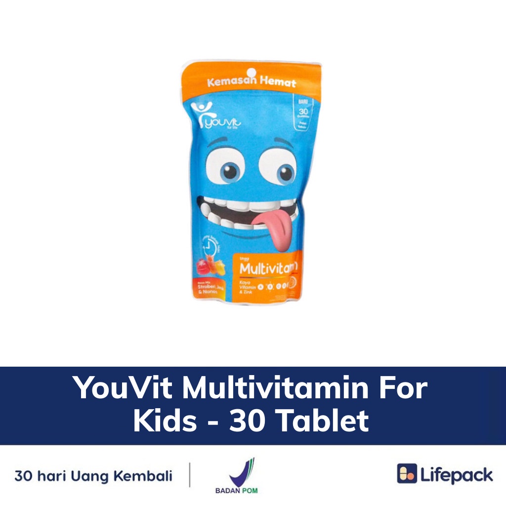 Jual YouVit Multivitamin For Kids - 30 Tablet - Multivitamin Anak ...