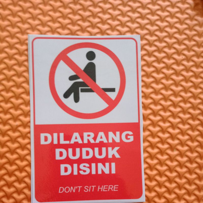 Jual stiker DILARANG DUDUK DISINI | Shopee Indonesia