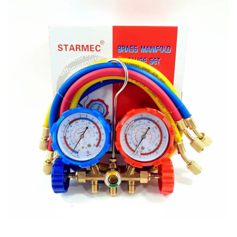 Jual testing manifold gauge set R22 R32 R134 R410 manifold double ...