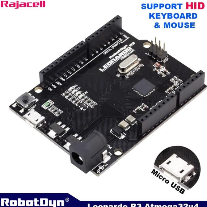 Jual Robotdyn Arduino Leonardo R3 Atmega32U4 5V 16Mhz HID Development ...