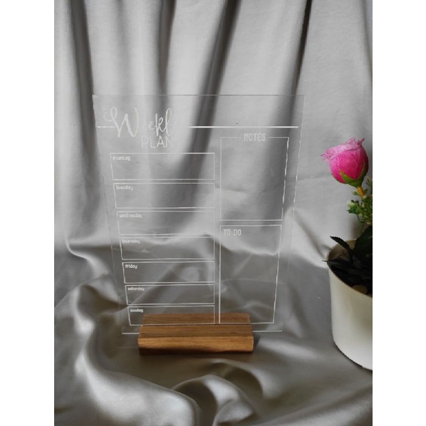 Jual acrylic planner a5 to do list akrilik planner acrylic weekly ...