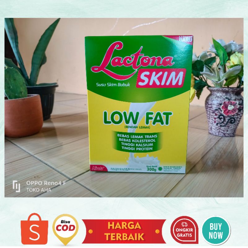 Jual Ready gratis packing kardus Lactona skim 300 gram Low Fat Susu khusus diet masa penyembuhan ...