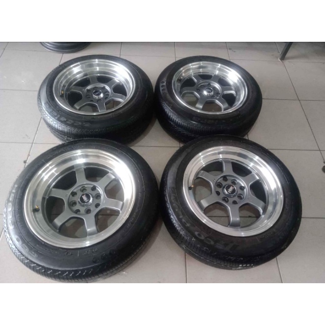 Jual Velg Bekas Mobil HSR TOKYO RIFU R15 Hole 4X100 4X114,3 GP + Ban ...