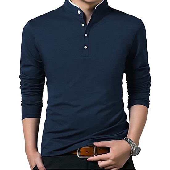 Jual BINS FASHION-Kaos Pria Tangan Panjang Kerah Shangai/Kaos Polos ... Jual BINS FASHION-Kaos Pria Tangan Panjang Kerah Shangai/Kaos Polos ...