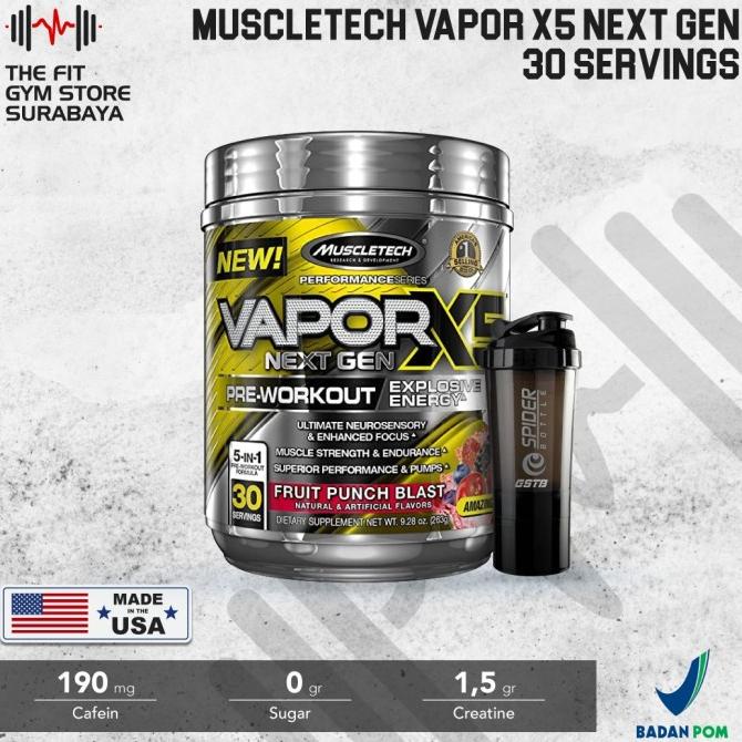 Jual Muscletech Vapor X5 Next Gen Preworkout Pre Workout Harga ...