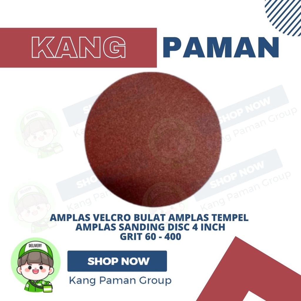 Jual GRIT 240 Amplas velcro bulat amplas tempel amplas sanding disc 4 ...