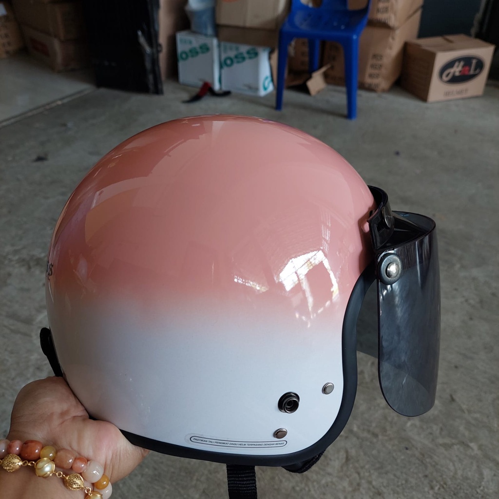 Jual Helm Bogo Anak Motif Gradasi / Helm Anak SNI / Helm Retro Anak ...